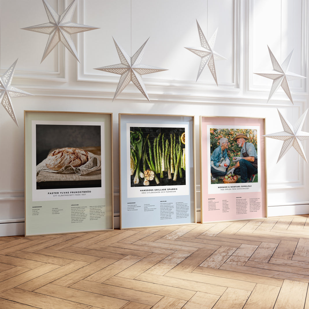 ReceptPoster.se - ditt eget recept på en personlig poster till köket