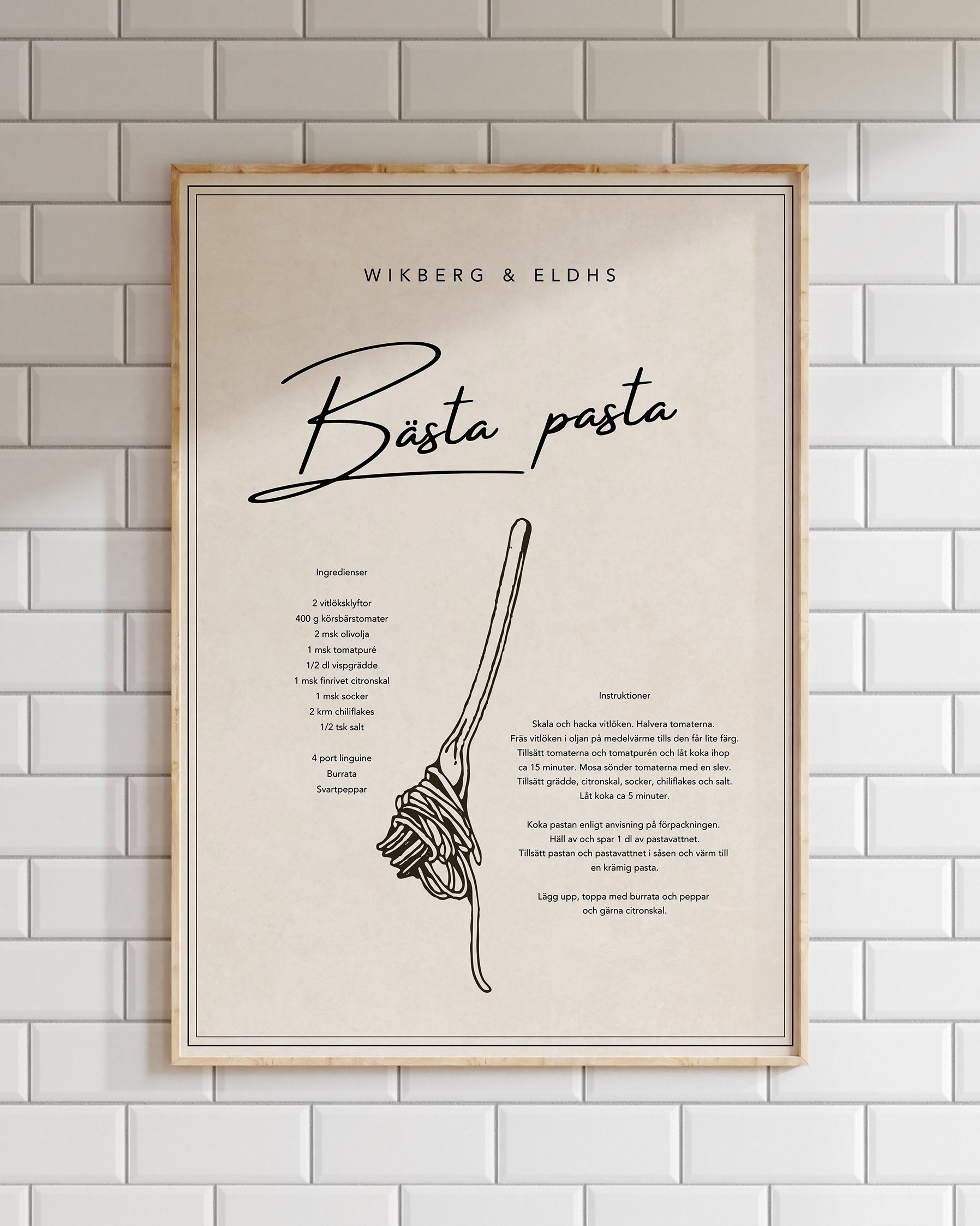 ReceptPoster.se - ditt eget recept på en personlig poster till köket