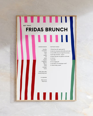 Personlig poster med eget recept: Randig – ReceptPoster.se