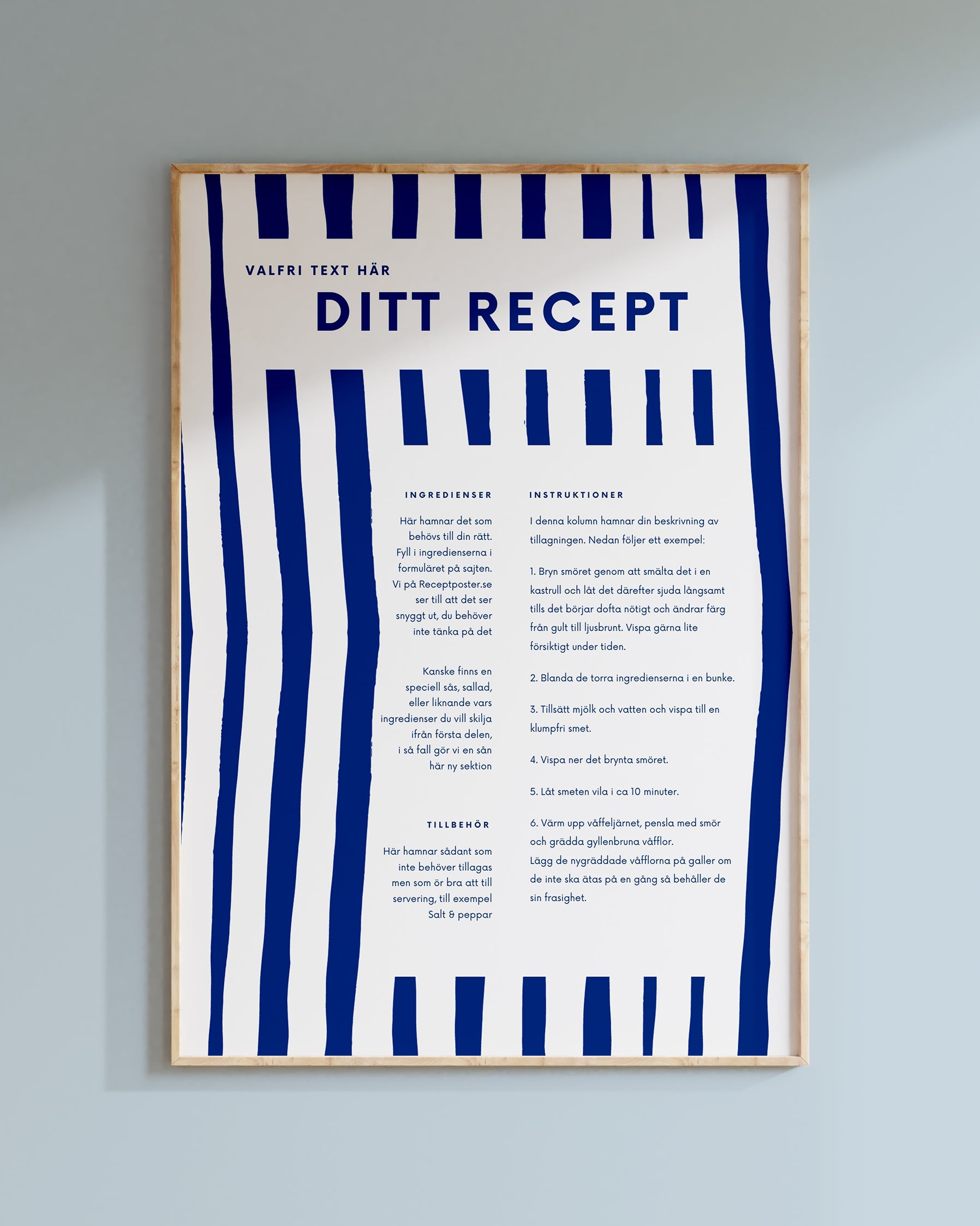 ReceptPoster.se - ditt eget recept på en personlig poster till köket