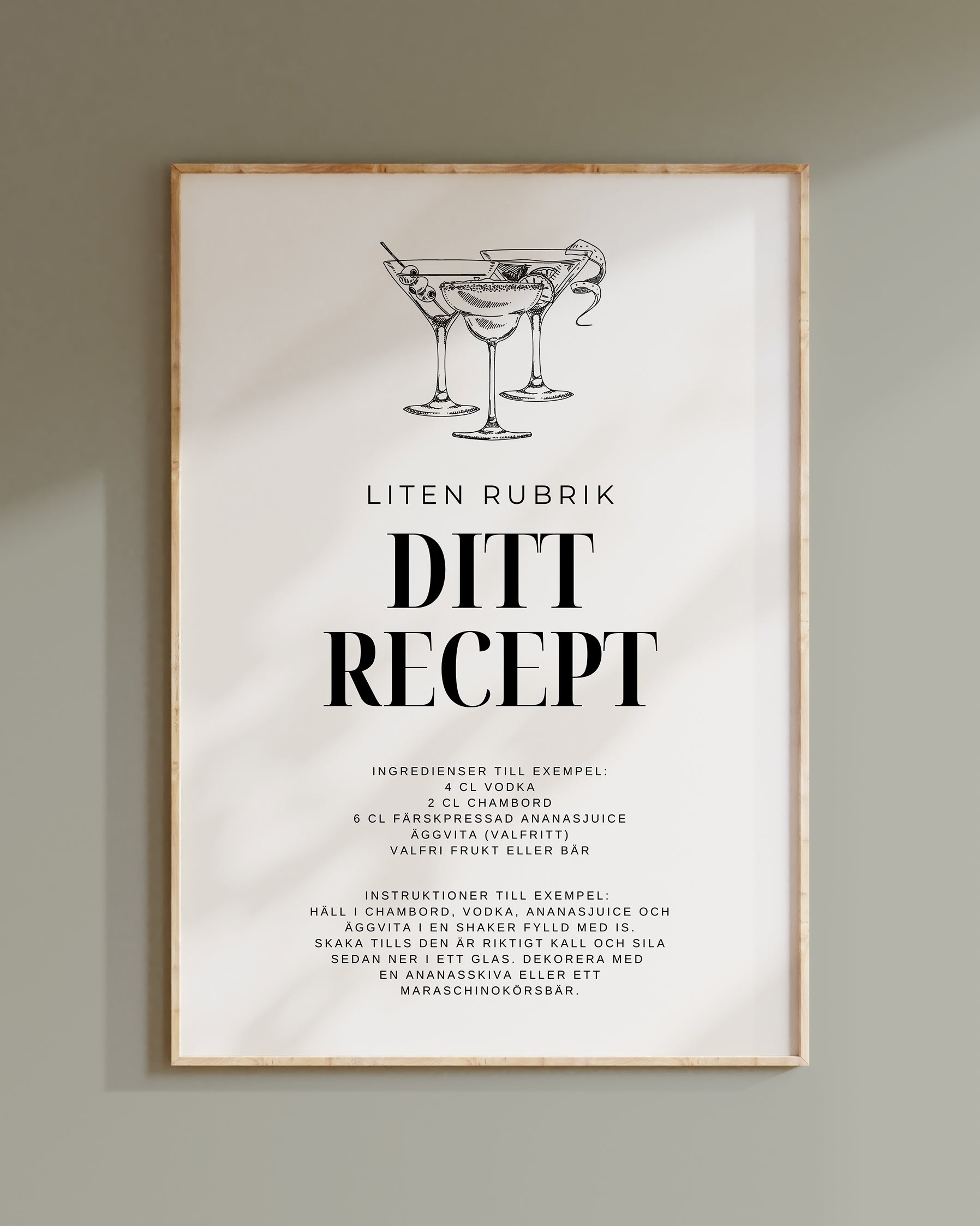 Personlig poster med eget recept: French Deux – ReceptPoster.se