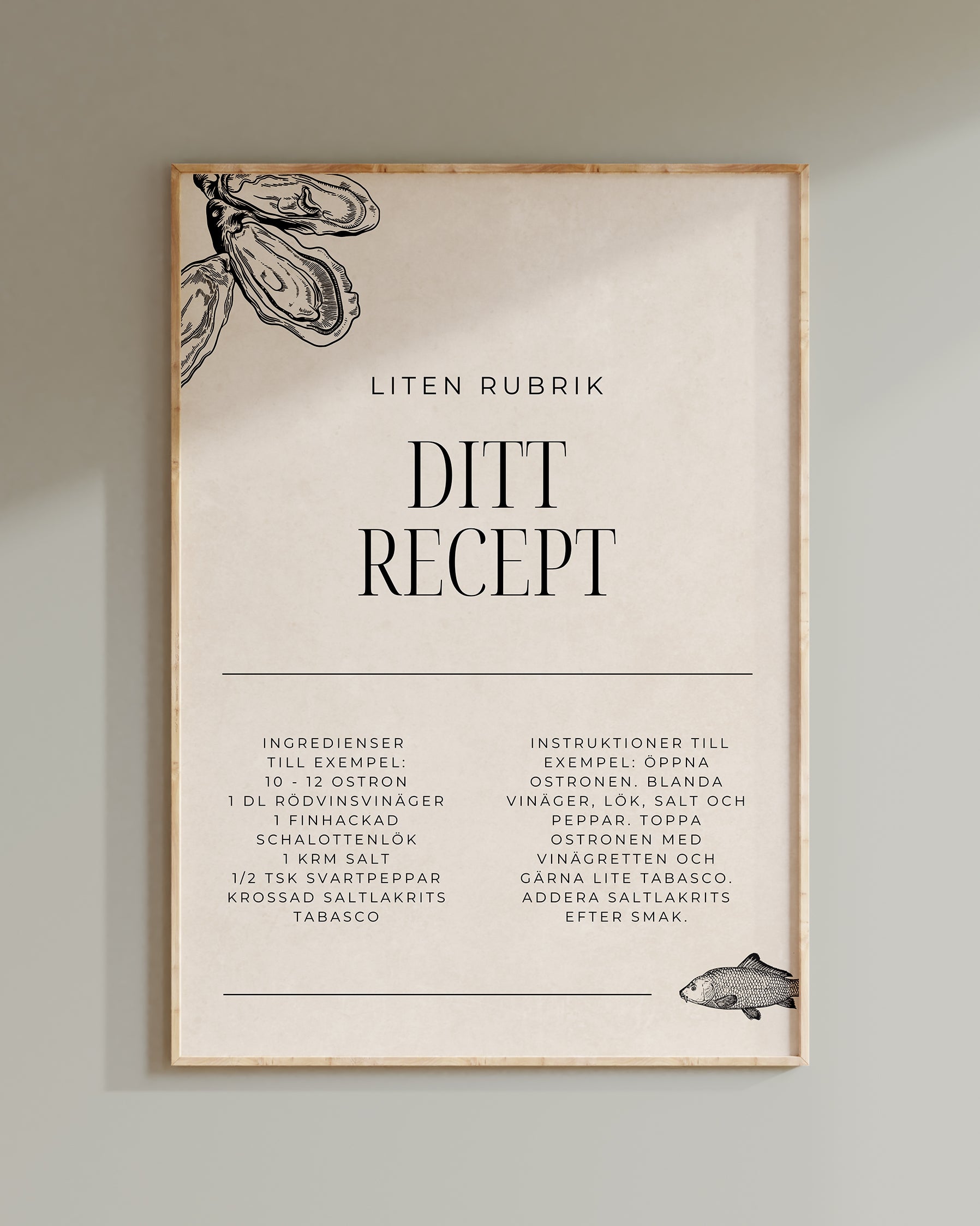 ReceptPoster.se - ditt eget recept på en personlig poster till köket