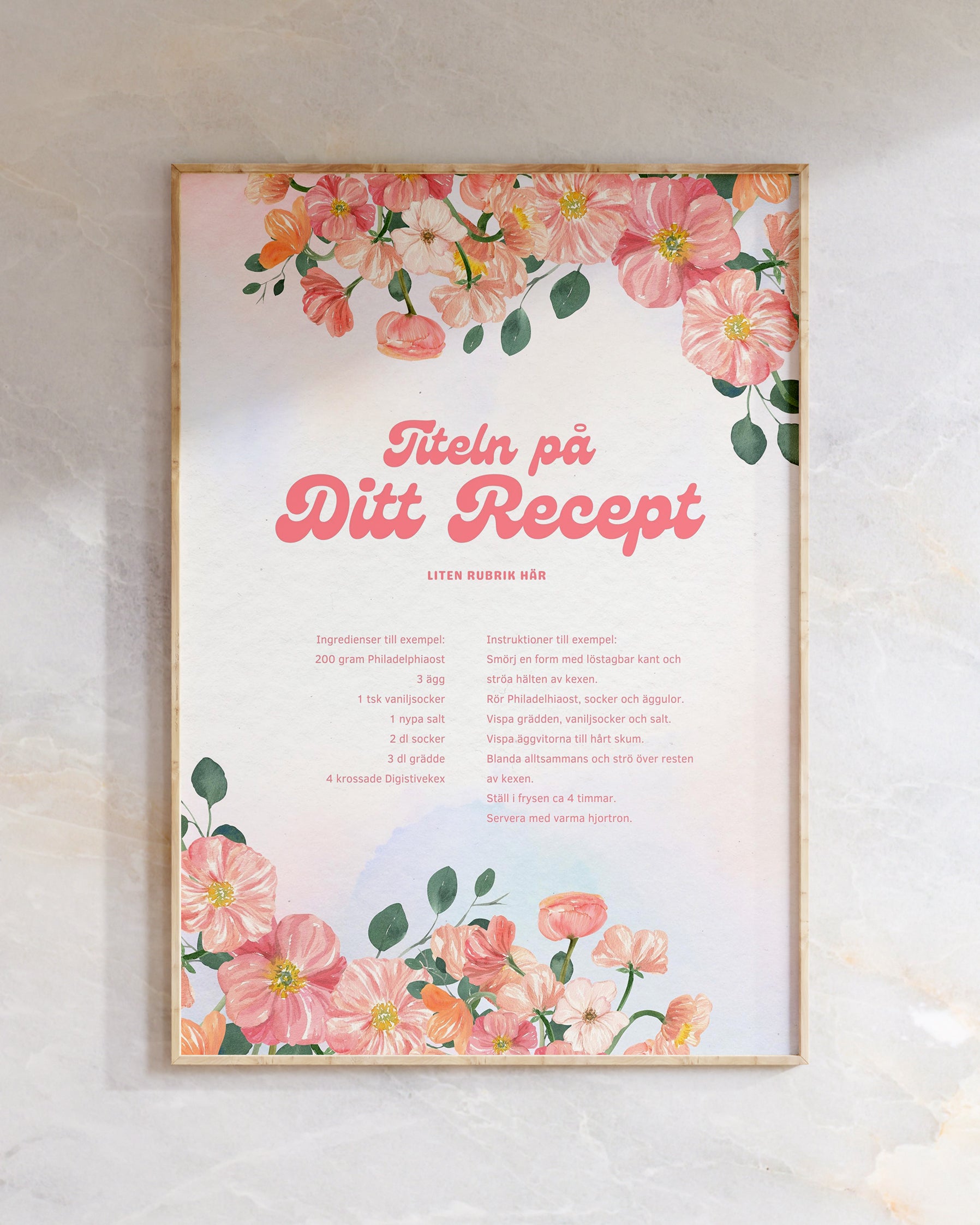 Personliga ReceptPosters - unik inredningsdetalj och personlig present ...