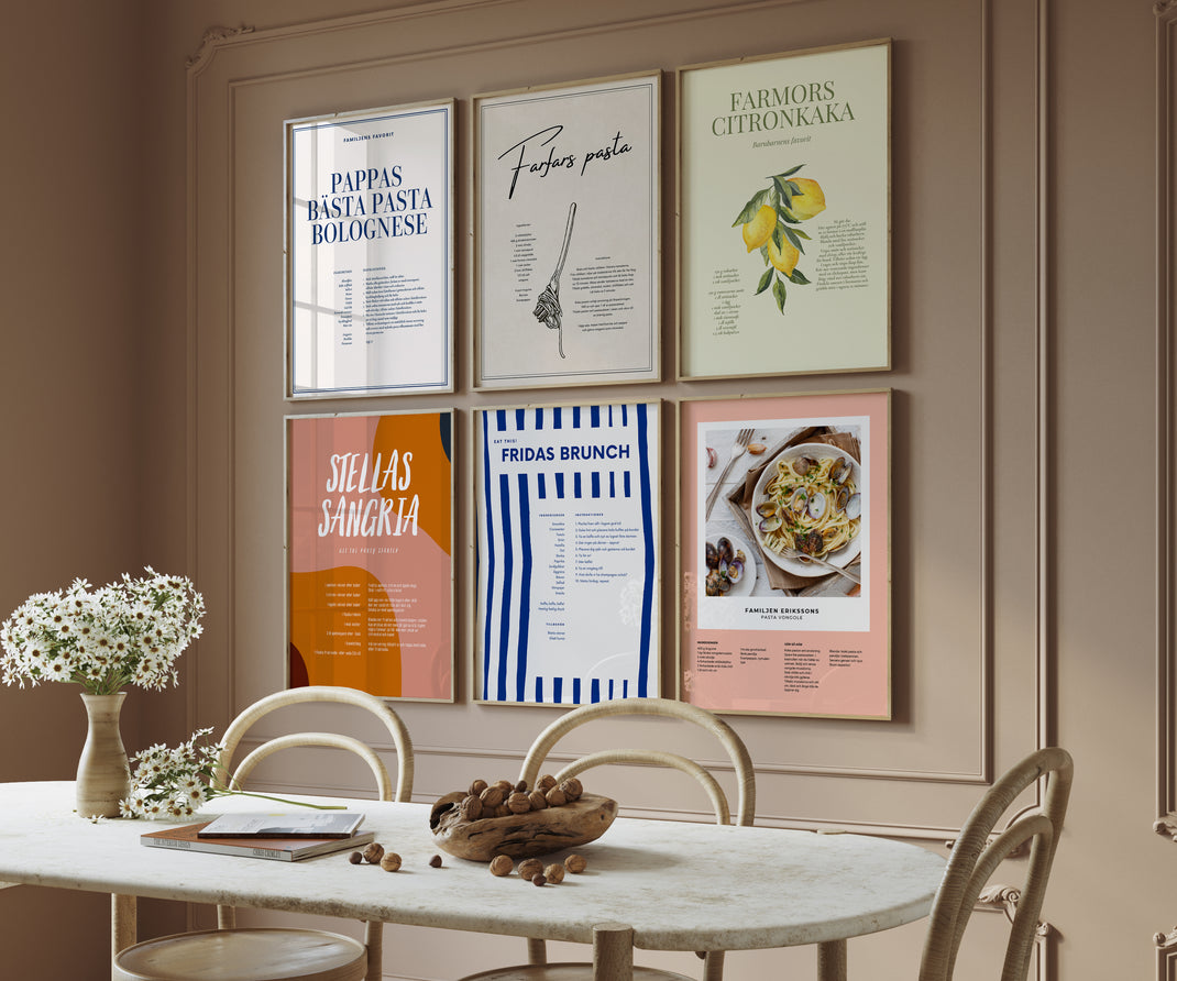 ReceptPoster.se - ditt eget recept på en personlig poster till köket